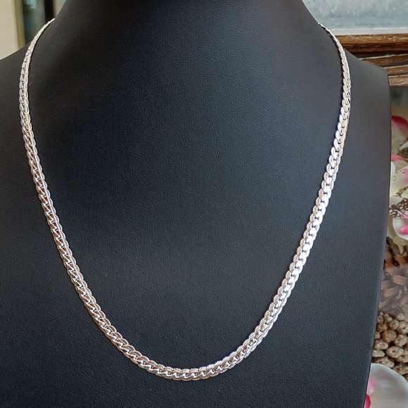 Jewelry | 925 Sterling Silver Side Chain Necklace | Poshmark